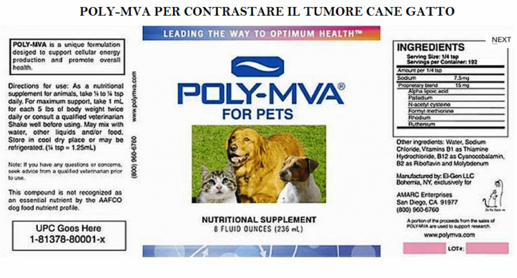 Poly-mva per contrastare il tumore cane gatto Antiossidante molto potente